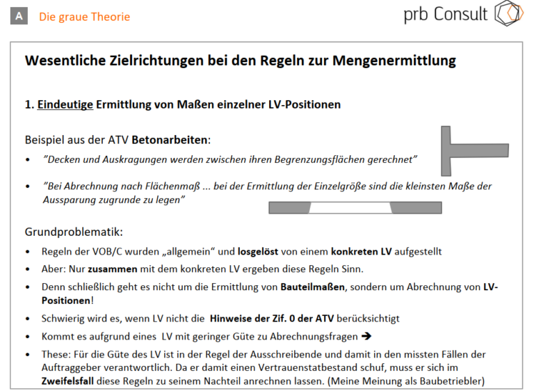 Fachvortrag: „Die Regeln zur Mengenermittlung in Abschnitt 5 der VOB/C – Anwendungsprobleme aus ...